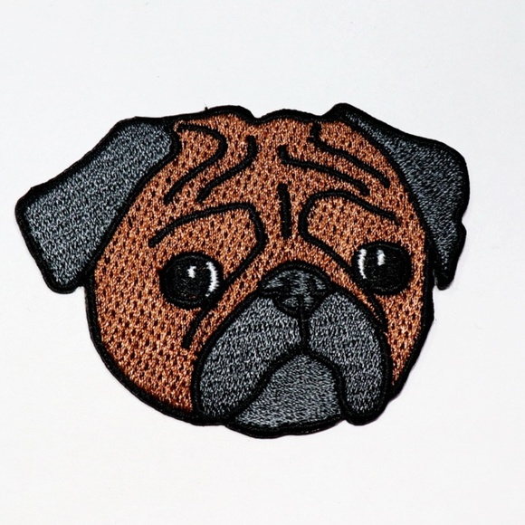 Accessories | Dog Patch Iron On Pug Animal Cute Diy Applique | Poshmark
